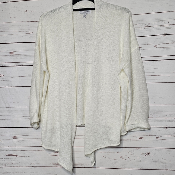 Michael Stars | Sweaters | Michael Stars Cream Open Front Linen Blend ...